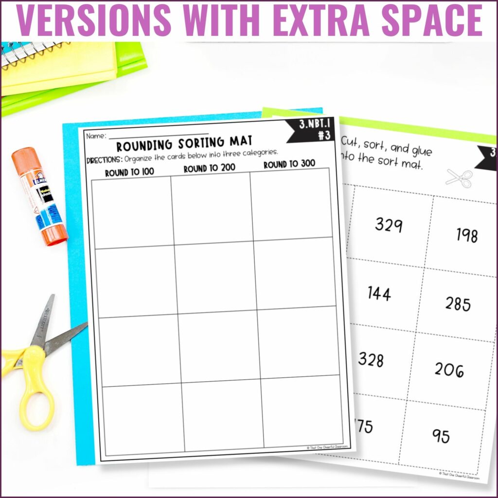 3rd Grade Rounding Addition Subtraction & Multiples of 10 Math Sort ...