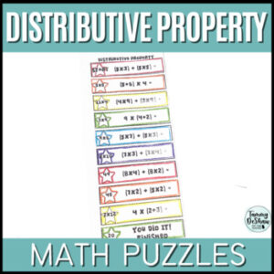 Distributive Property Math Puzzles Multiplication Properties Math ...