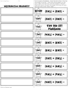 Distributive Property Math Puzzles Multiplication Properties Math ...