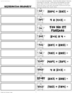 Distributive Property Math Puzzles Multiplication Properties Math ...