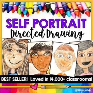 Self Portrait Directed Drawing Art Project for Kindergarten - 6th Grade ...
