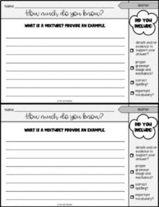 Investigating Matter Science Exit Tickets or Science Writing Prompts ...