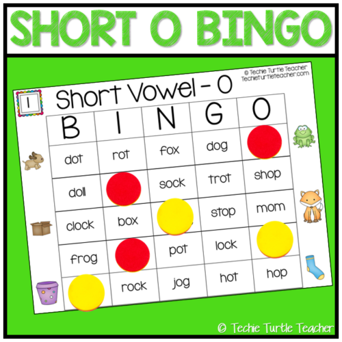 Phonics Game: Vowel Sounds Bingo - Short O - Decoding and Fluency ...