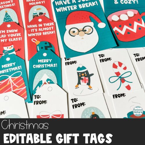 Christmas Gift Tags - Editable Tags for Student Gifts from Teacher ...