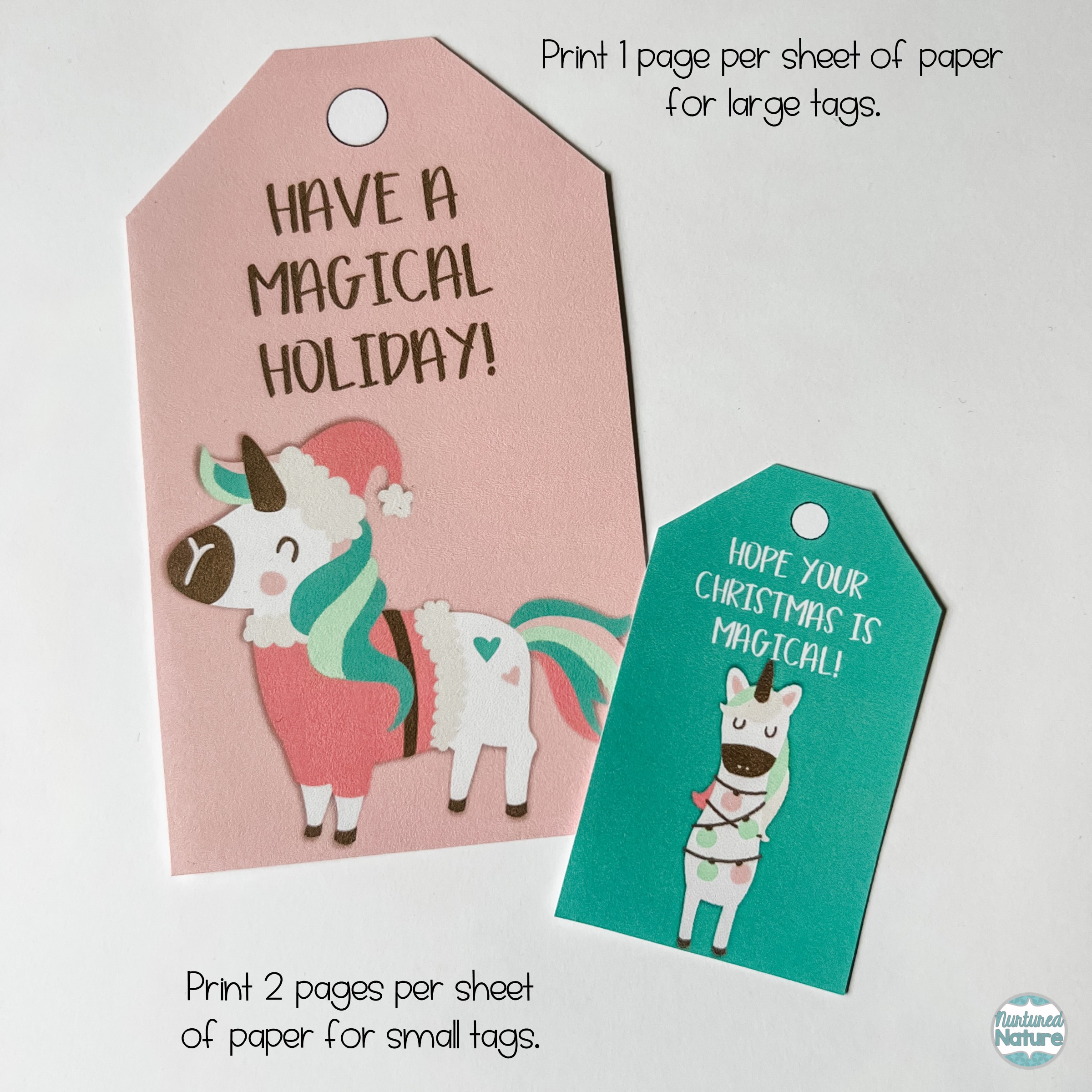 Unicorn Christmas Gift Tags - Editable Tags for Student Gifts from ...