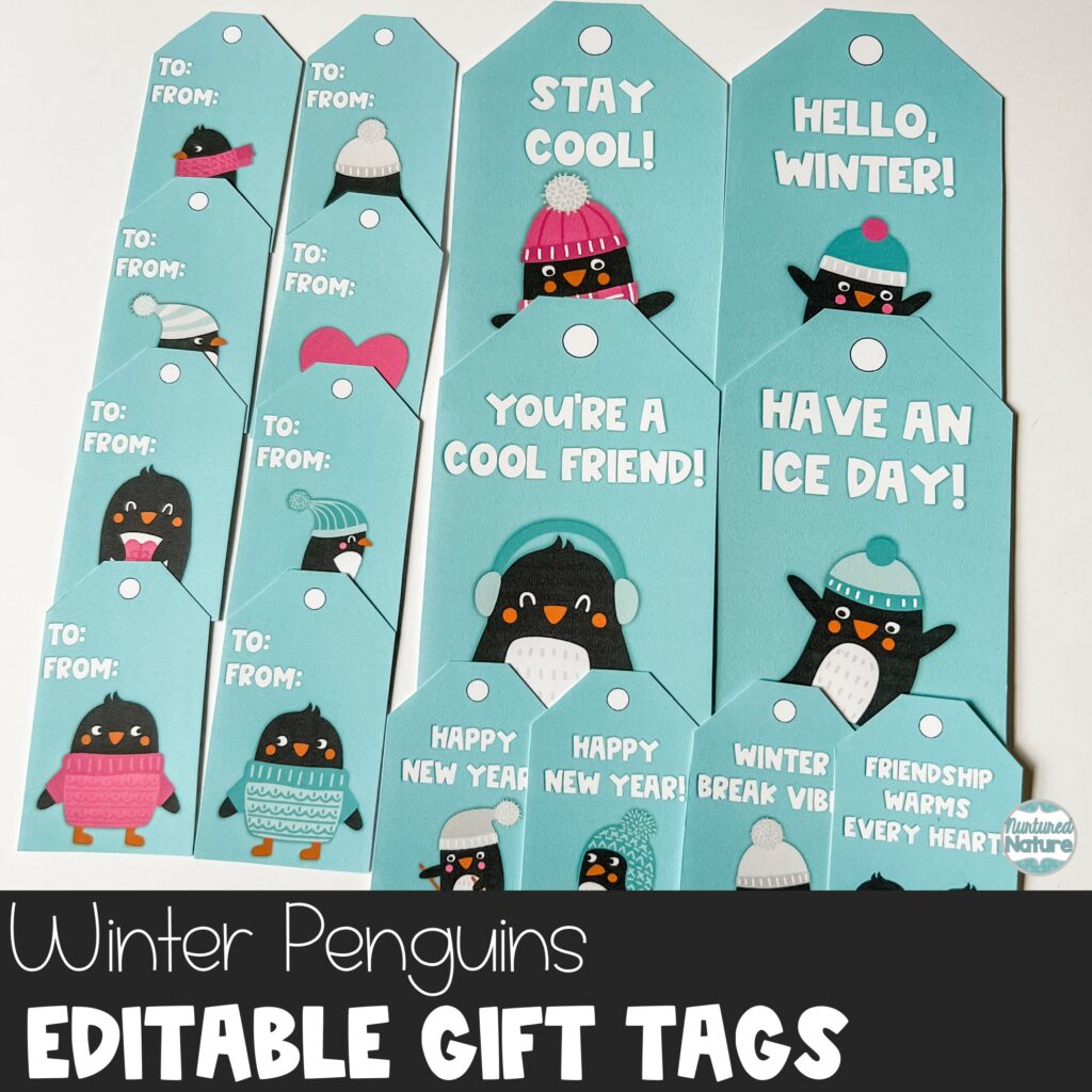 Penguin Christmas Gift Tags - Editable Tags for Student Gifts from ...