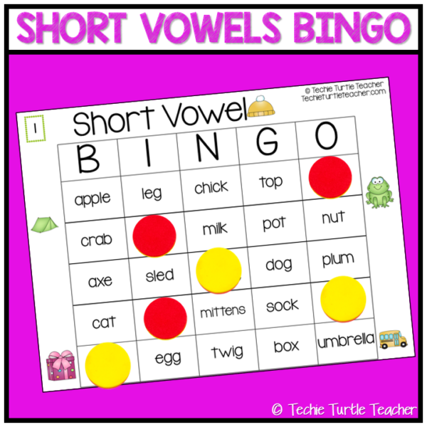 Phonics Game: Short Vowel Sounds Bingo - Decoding and Fluency Practice ...