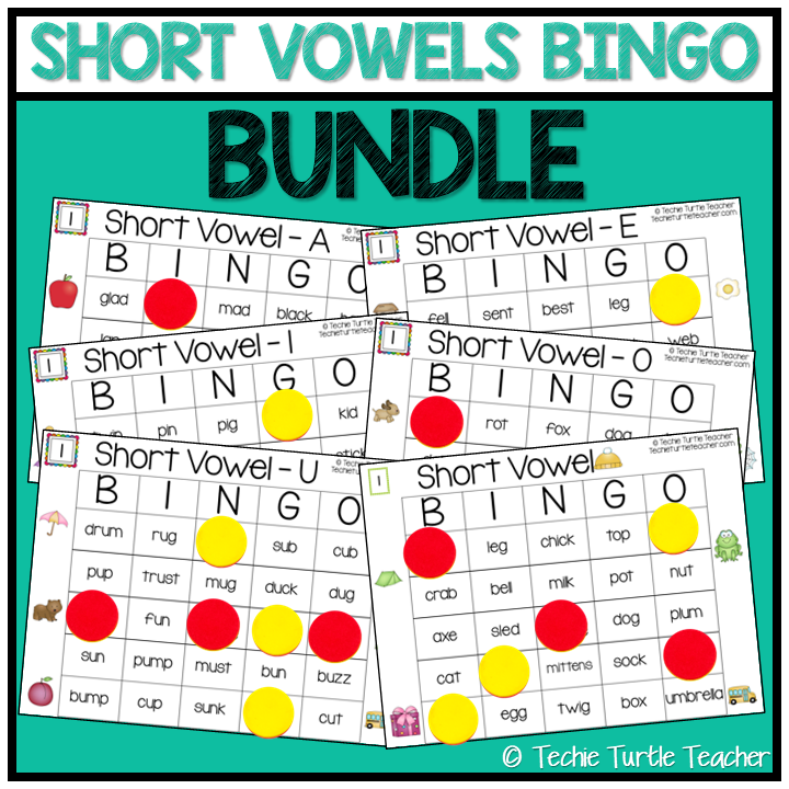 Phonics Game: Short Vowel Sounds Bingo Bundle - Decoding and Fluency ...