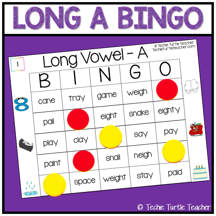 Phonics Game: Vowel Sounds Bingo - Long A - Decoding and Fluency ...