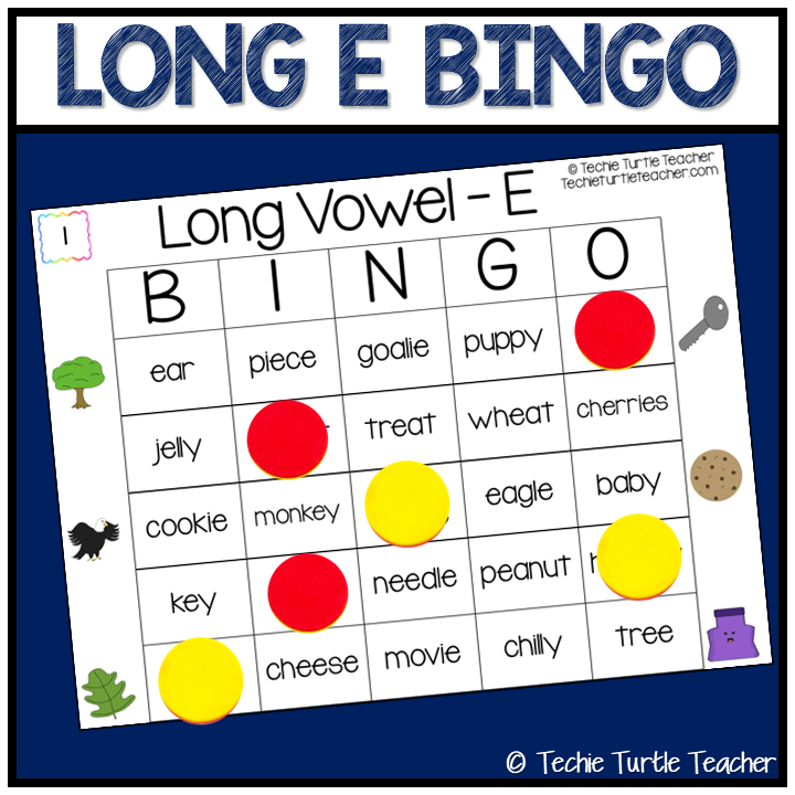 Phonics Game: Vowel Sounds Bingo - Long E - Decoding and Fluency ...