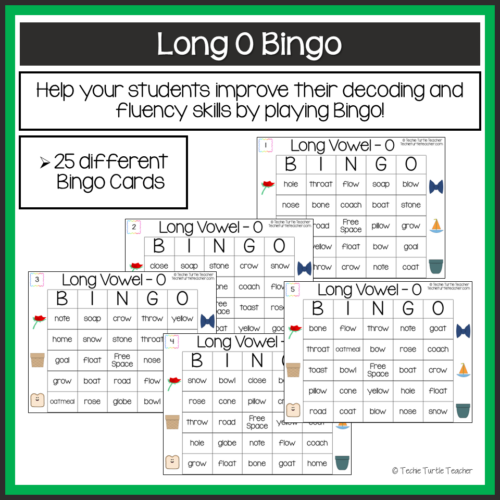 Phonics Game: Vowel Sounds Bingo - Long O - Decoding and Fluency ...