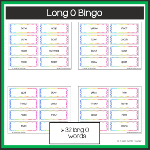 Phonics Game: Vowel Sounds Bingo - Long O - Decoding and Fluency ...