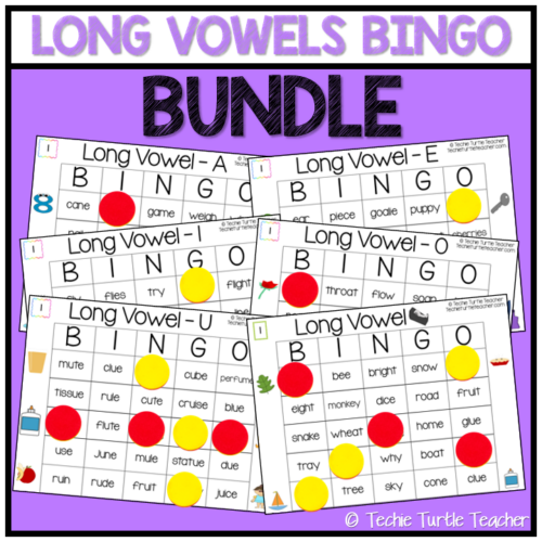 Phonics Games: Long Vowel Sounds Bingo Bundle - Decoding and Fluency ...