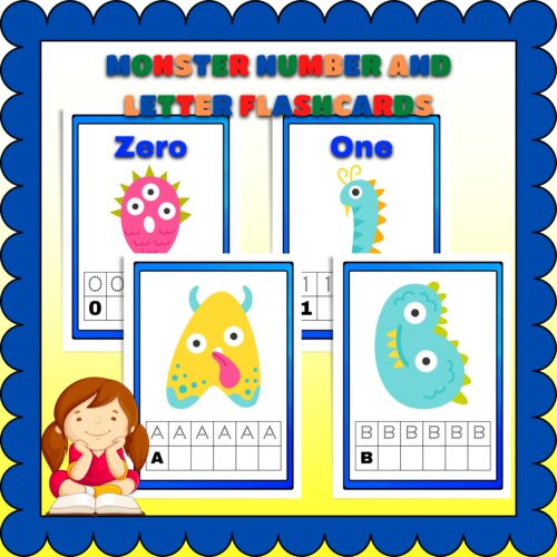 Monster number and letter flashcards | Made By Teachers