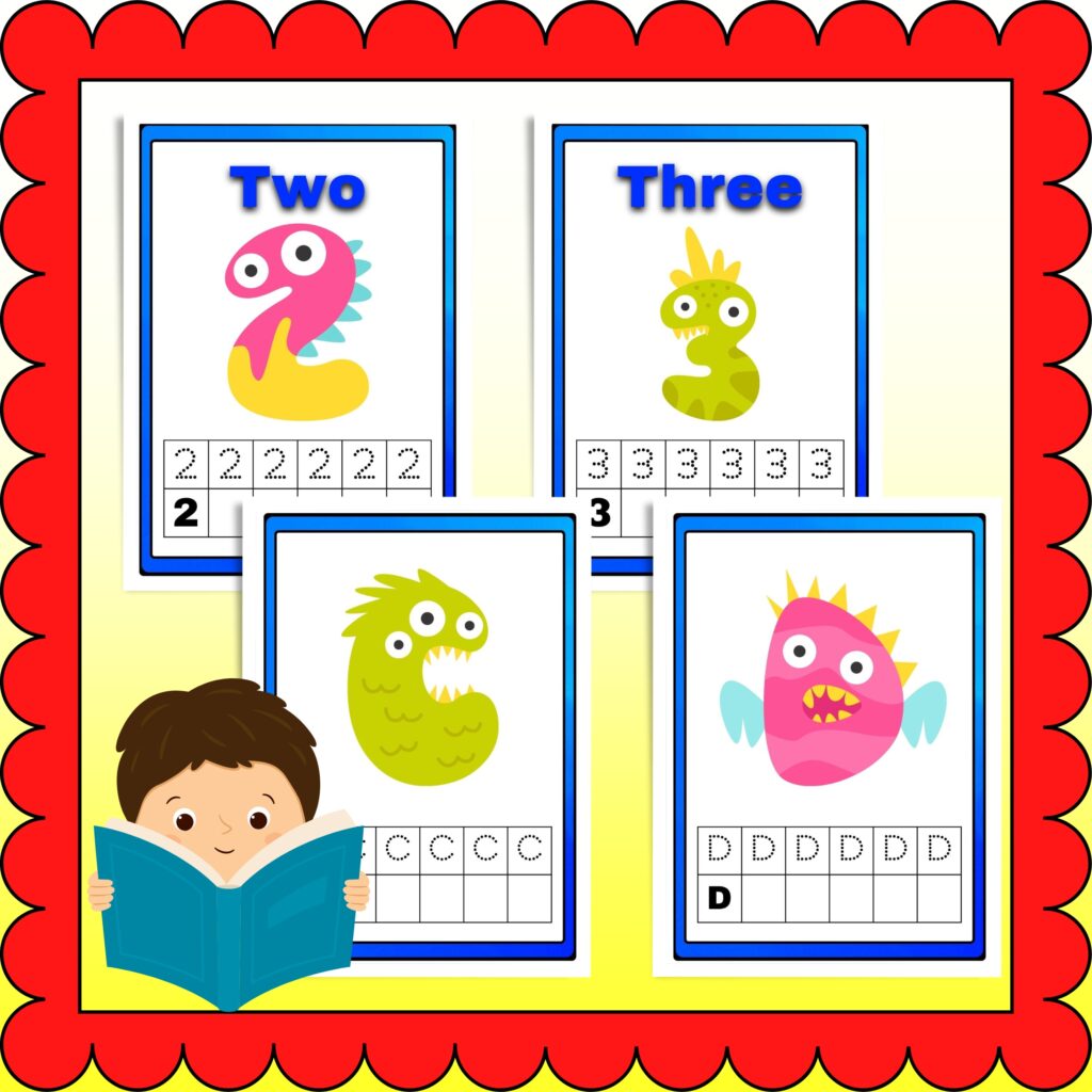 Monster number and letter flashcards | Made By Teachers