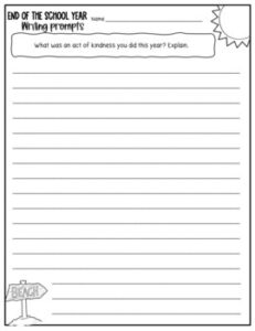 End of the Year Writing Prompts and Reflections - Made By Teachers