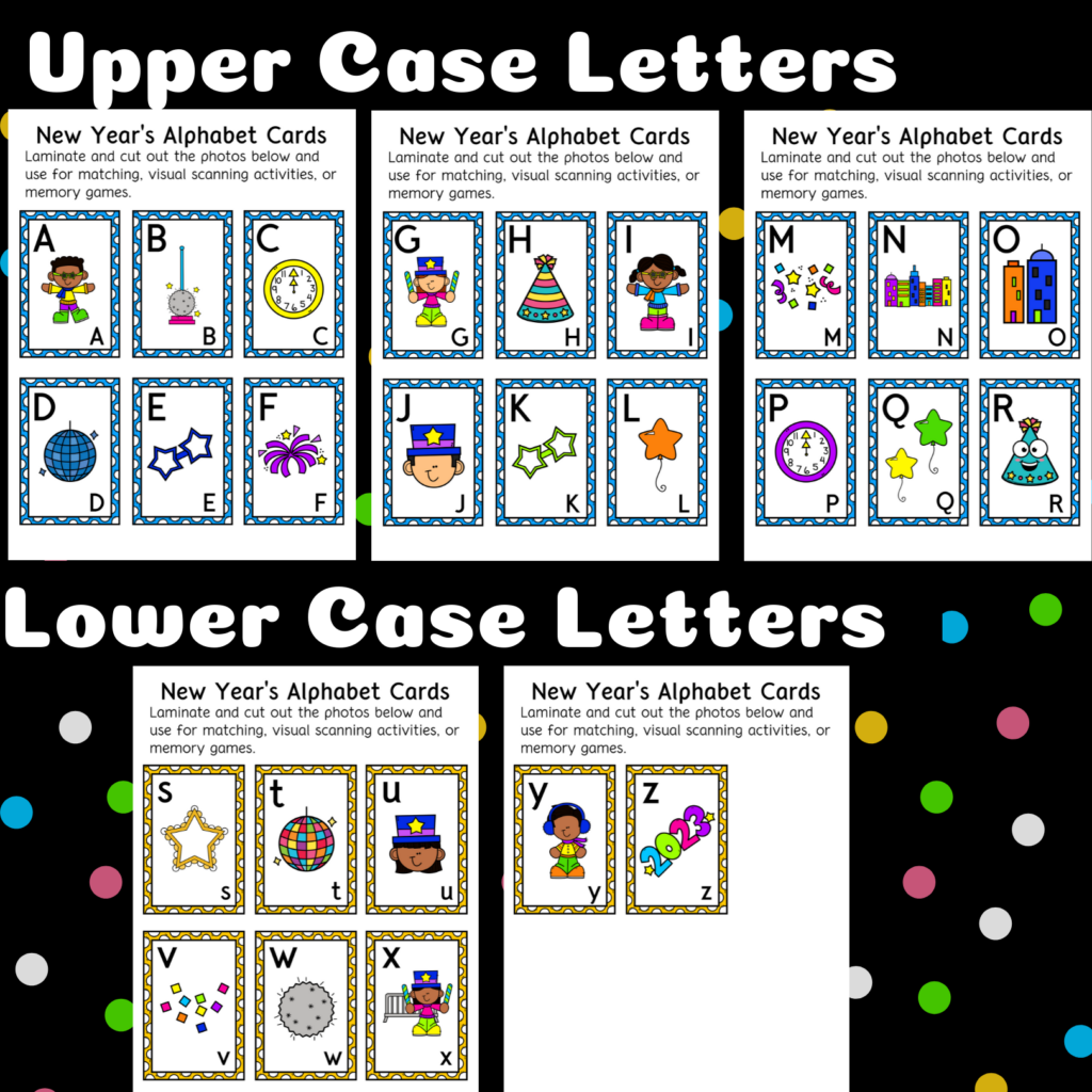 New Year's Memory and Game Cards Printable | Made By Teachers