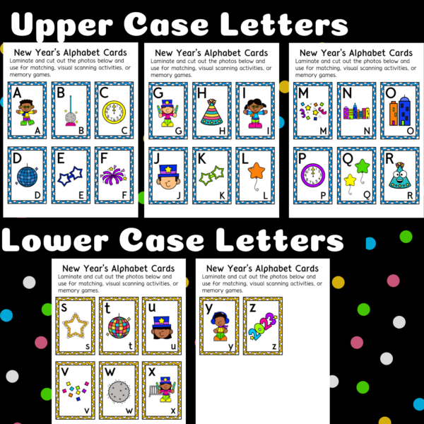 New Year's Memory and Game Cards Printable | Made By Teachers