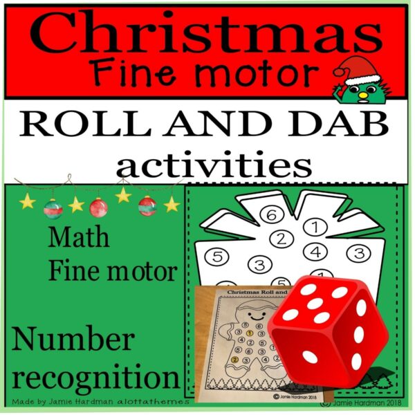 Christmas | Roll and color activities | Number recognition | Dice ...