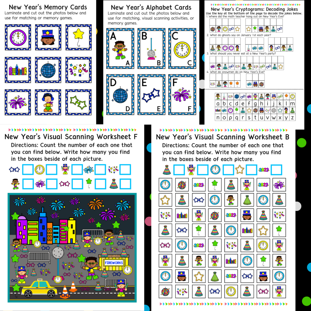 New Year's Occupational Therapy Bundle | Made By Teachers