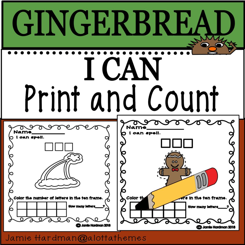 GINGERBREAD | printing | counting activity | ten frame | math - Made By ...