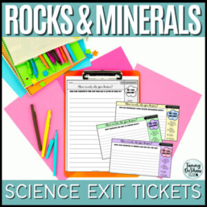 Rocks and Minerals Types of Rocks Rock Cycle Earth Science Exit Tickets ...