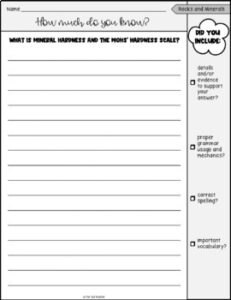 Rocks and Minerals Types of Rocks Rock Cycle Earth Science Exit Tickets ...