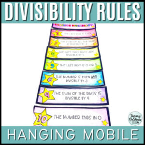 Divisibility Rules Hanging Mobile Student Activity or Teacher Posters ...