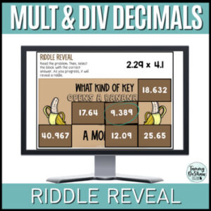 Multiplying and Dividing Decimals Riddle Reveal Boom Cards | Made By ...