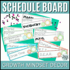 Schedule Cards for the Classroom Growth Mindset Theme | Made By Teachers