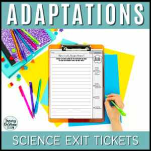 Adaptations Science Exit Tickets or Science Writing Prompts | Made By ...