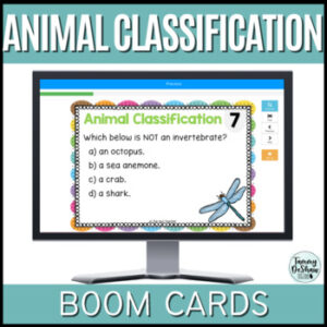Animal Classification Boom Cards or Vertebrate and Invertebrate Boom ...