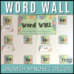 Word Wall Editable Growth Mindset Themed {K-3rd Grade Dolch Words ...
