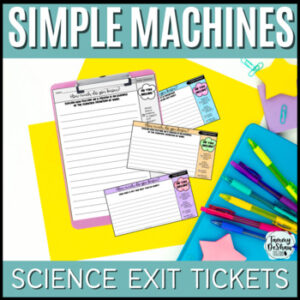 Simple Machines Science Exit Tickets or Science Writing Prompts | Made ...