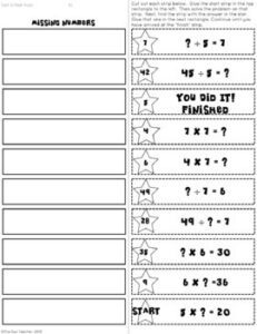 Missing Numbers in Equation Math Puzzles | Made By Teachers