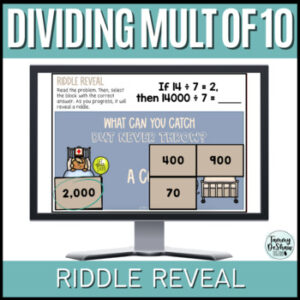 Division with Multiples of 10 Dividing by Multiples of Ten Boom Cards ...