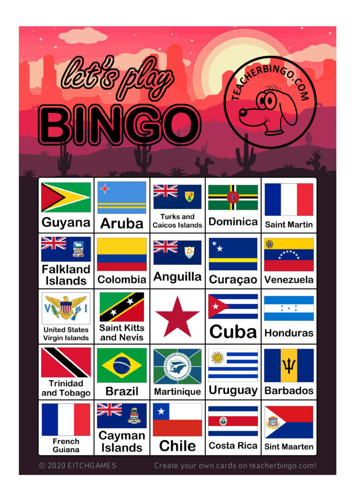 Europe Flags Bingo 6x6 (100 pages + call sheet) | Made By Teachers