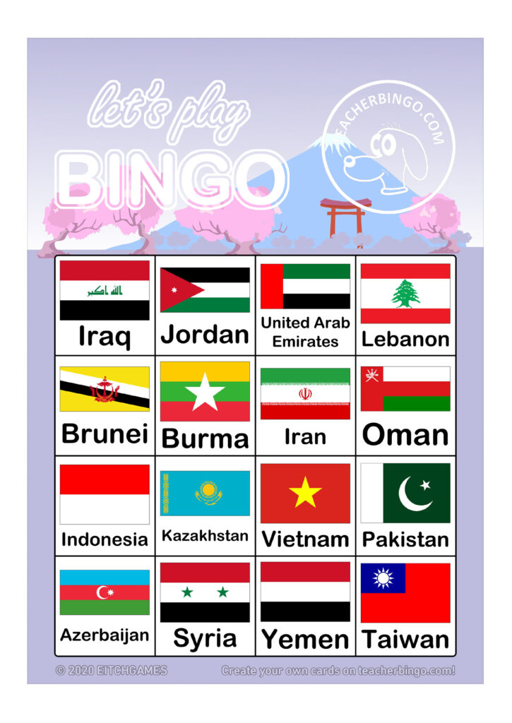 US States’ Flags Bingo 7x7 (5 pages + call sheet) | Made By Teachers