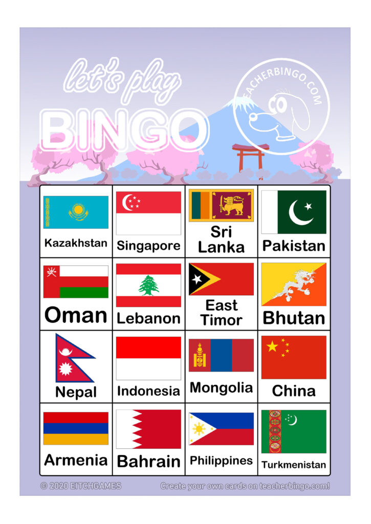 African Flags Bingo 6x6 (100 pages + call sheet) | Made By Teachers