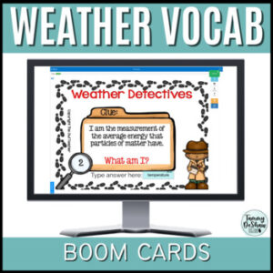 Weather Vocabulary Boom Cards Digital Activity | Made By Teachers