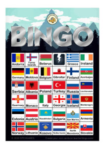 Europe Flags Bingo 6x6 (5 pages + call sheet) | Made By Teachers