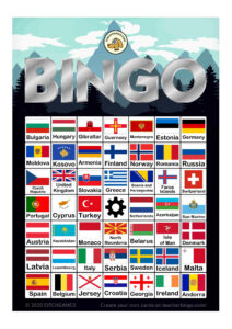 Asia Flags Bingo 4x4 (100 pages + call sheet) | Made By Teachers