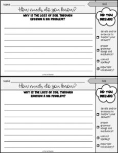 Soil Science Exit Tickets or Science Writing Prompts | Made By Teachers