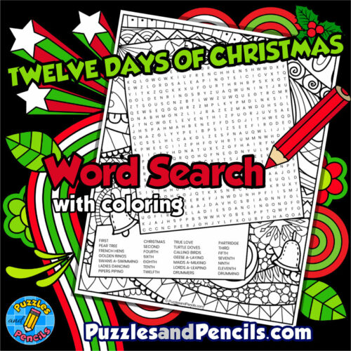 Music Genres Word Search Puzzle Activity Page with Coloring | Music ...