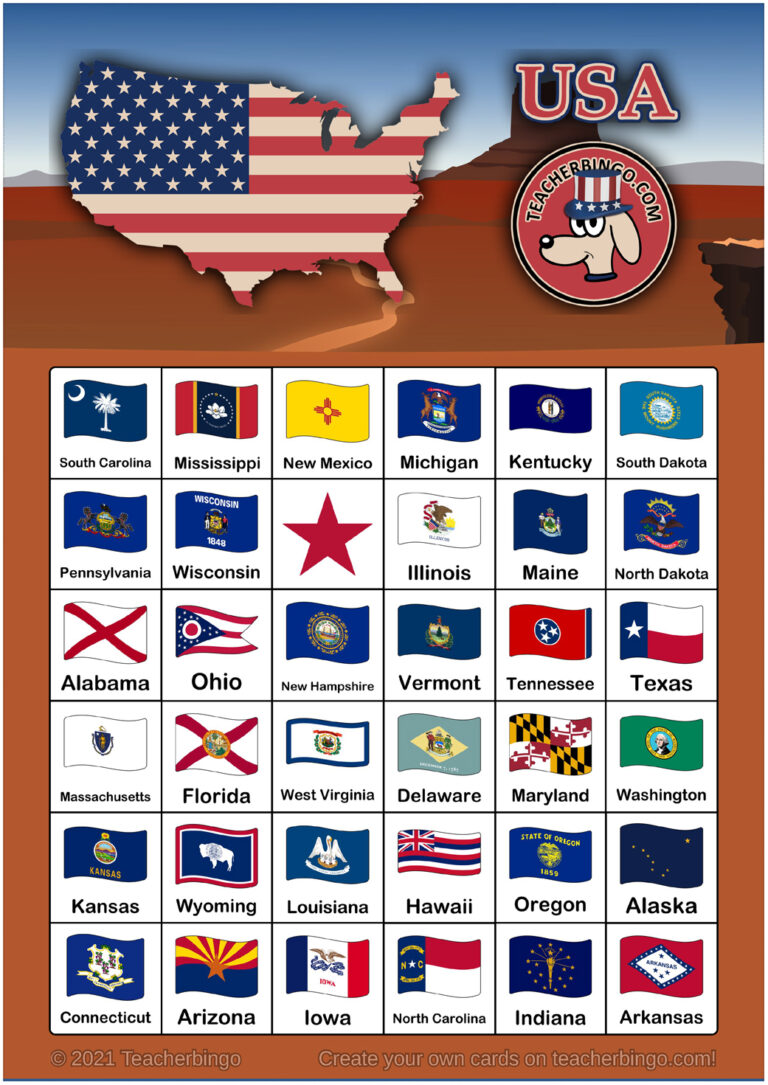 Europe Flags Bingo 6x6 (100 pages + call sheet) | Made By Teachers