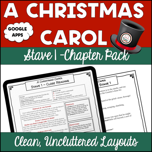 A Christmas Carol - Stave 1 - Digital & Printable - Chapter Pack - Made ...