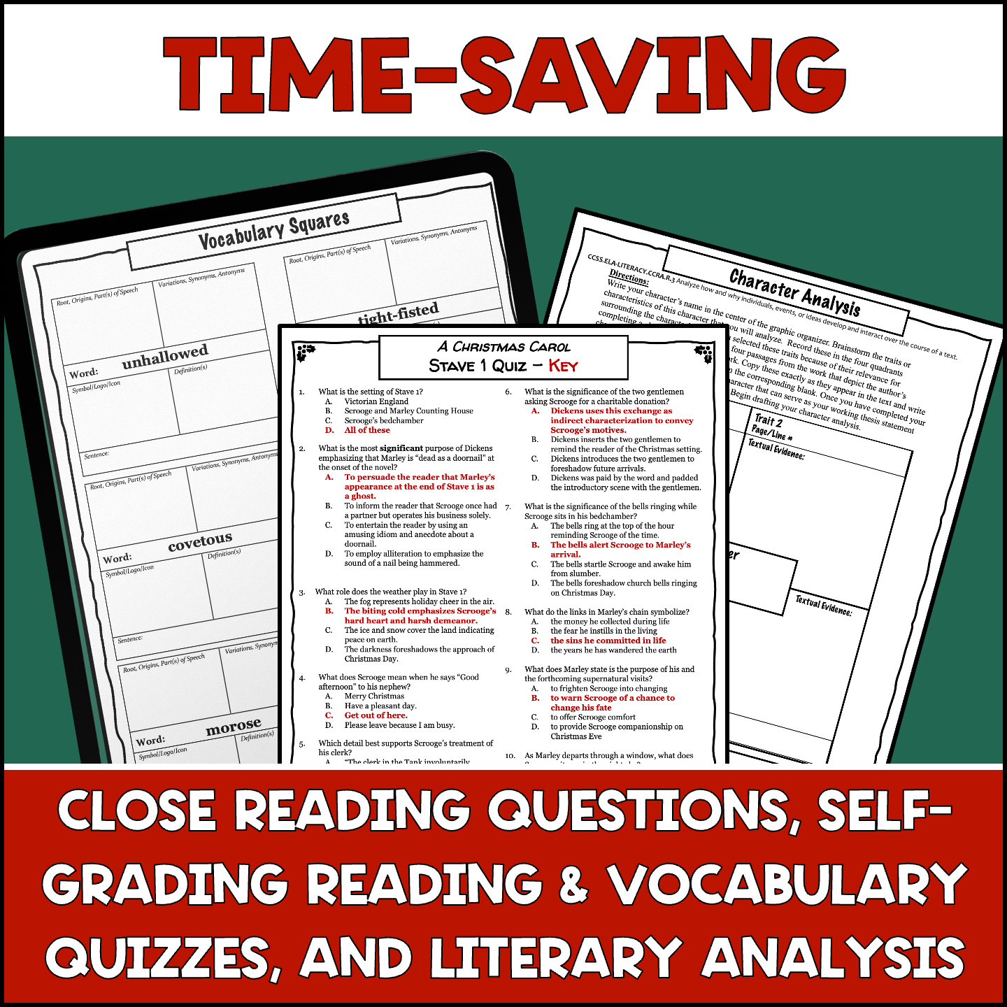 A Christmas Carol - Stave 1 - Digital & Printable - Chapter Pack | Made ...