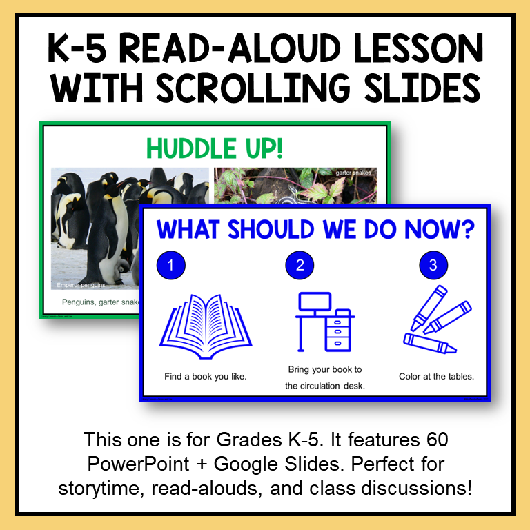 Winter Library Lesson - Winter Digital Bulletin Board BUNDLE - Snow and ...