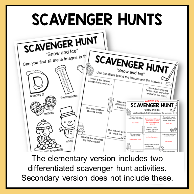 Winter Library Lesson - Winter Digital Bulletin Board BUNDLE - Snow and ...