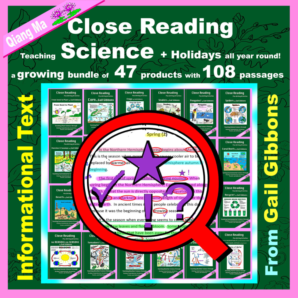 Close Reading Bundle: Science + Holidays from Gail Gibbons | Made By ...